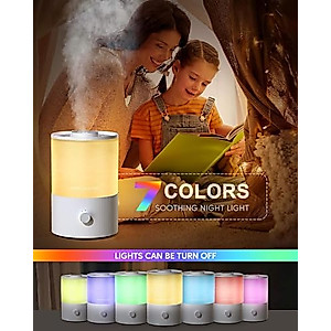 MegaWise Cool Mist Humidifiers for Babies, Bedroom, Nursery, Home and Office | Super Quiet Ultrasonic Vaporizer, Large Top-Refill 3.5L, Essential Oil Diffuser, Auto Off, Easy Clean