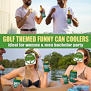 Pop Nordic Golf Can Cooler, Golf Bachelor Party Can Sleeves for Women Men, Neoprene Insulator Beer Cozy Bulk for Wedding Bridal Shower Bachelorette Party Favor