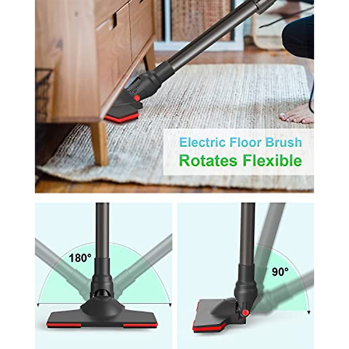 GOXIFACA Corded Stick Vacuum, 600W Powerful 20KPa Suction Vacuum Cleaner, 1.5L Dust Cup, 5 in 1 Lightweight Household Stick Vaccum for Hardwood Floor Carpet and Pet Hair