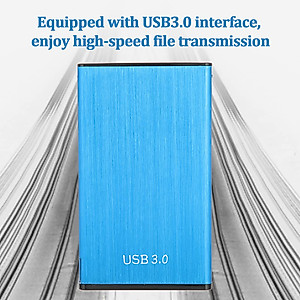 USB3.0 High-Speed Mobile Hard Drive,YD0018 2.5inch 80G-2TB Mechanical Mobile Hard Drive,50-130M/S USB3.0 Ultra Slim Portable External Hard Drive,Compatible for OS X/XP/Win7/ Win8/Win10/Linux(1TB)