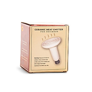 Fluker's Culinary Coop Ceramic Heat Emitter for Chicken Coop or Outdoor Animals, 150 Watt