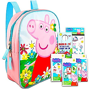 Color Shop Peppa Pig Mini Backpack Bundle - Peppa Pig Backpack, Stickers, Flashcards & More