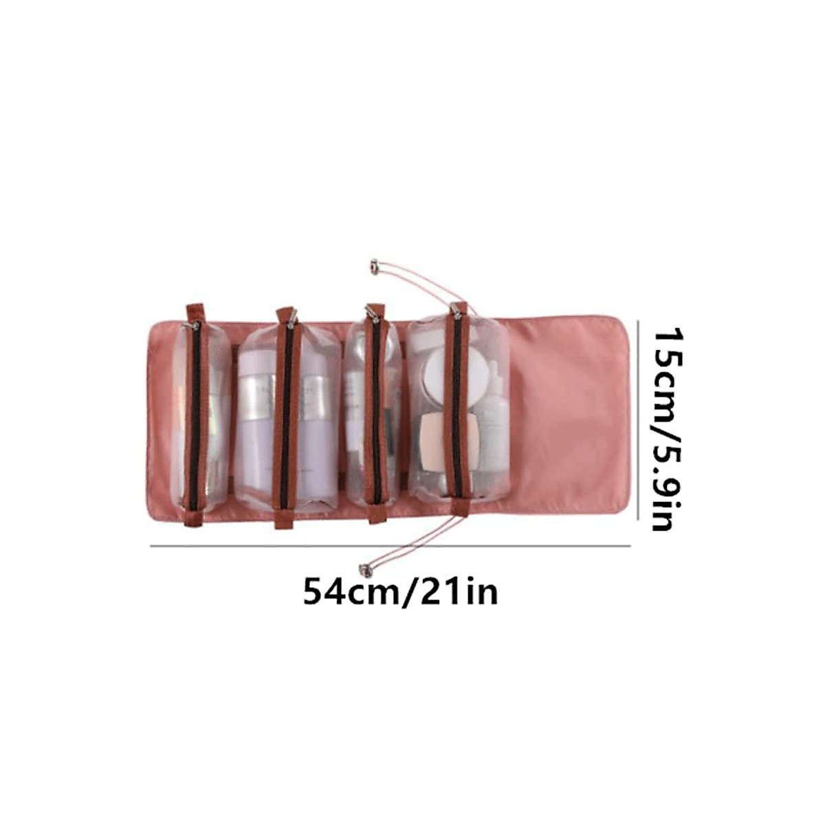 CHALKSEA Makeup Bag，Travel Toiletry Bag, Portable Makeup Organizer, Cosmetic Holder for Brushes Set,Conditioner, AccessoriesToiletry Organizer Case for Toiletries Accessories, Black