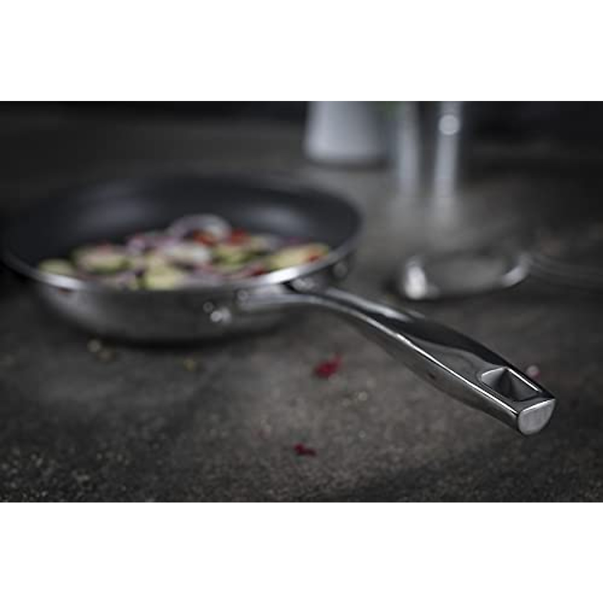 KUHN RIKON Peak Oven-Safe Non-Stick Induction Frying Pan, 8 inch/20 cm, Silver