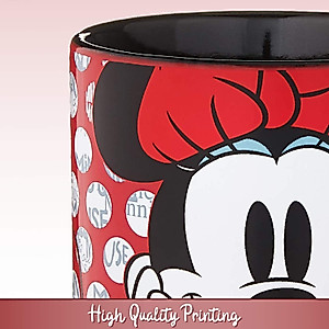 Silver Buffalo Disney Minnie Mouse Rock the Dots Ceramic Mug, 14 Ounces