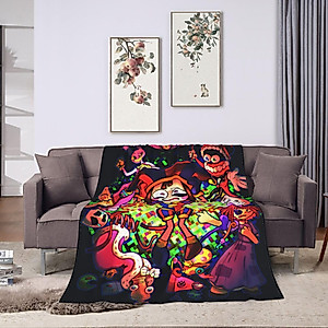 Anime Cartoon Amazing Digital Circus Blanket Bedding Super Soft Flannel Throw Blankets Birthday Gifts for Kids Teens Adults 50"X40"