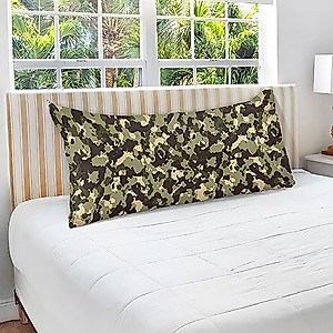Camo Pillow Cases King Size Breathable Skin-Friendly Velvet Pillow Covers Soft Cozy Pillowcase for Bed Bedroom Sofa Couch Home Decor