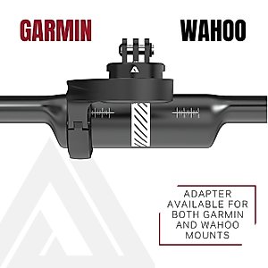KOM Cycling CM06 Quick Release GoPro Computer Mount for Wahoo and Garmin Bike Computers Top Mount Compatible with GoPro Adapters Bundle