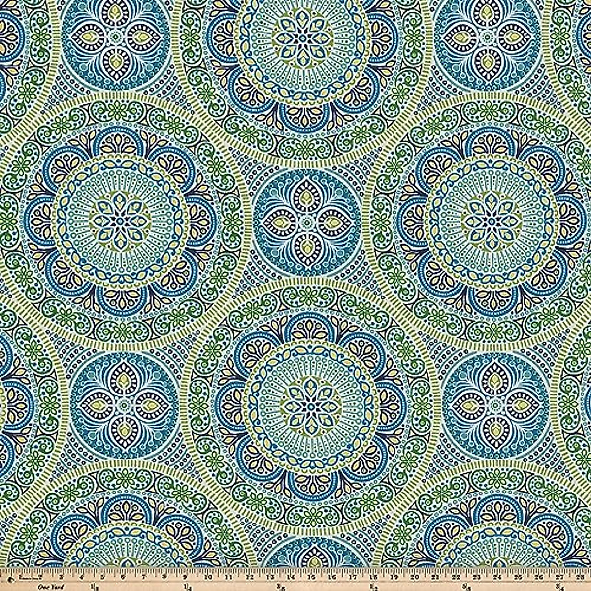 Pillow Perfect Outdoor/Indoor Delancey Lagoon Tufted Bench/Swing Cushion, 56" x 18", Blue