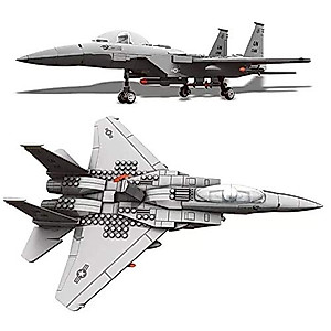General Jim's Military Building Blocks Plane - F-15 Eagle Fighter Model Building Blocks Toy Plane - F15 Model Plane Play Set Great for Teens and Adults