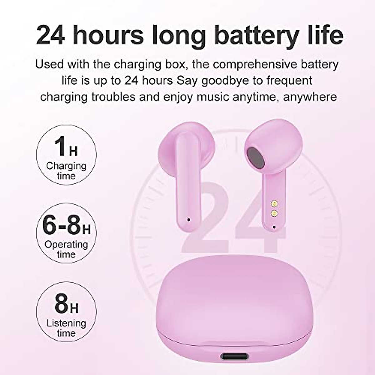 Hoseili 2023new editionBluetooth Headphones.Bluetooth 5.2 Wireless Earphones in-Ear，LED Power Display IPX7 Waterproof Band Microphone Touch Control Portable Charging Case for iOS Android PC. YJA5