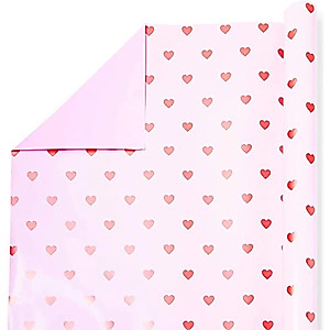 Sparkle and Bash Pink Wrapping Paper Roll (30 Inches x 16 Feet, 3 Rolls)