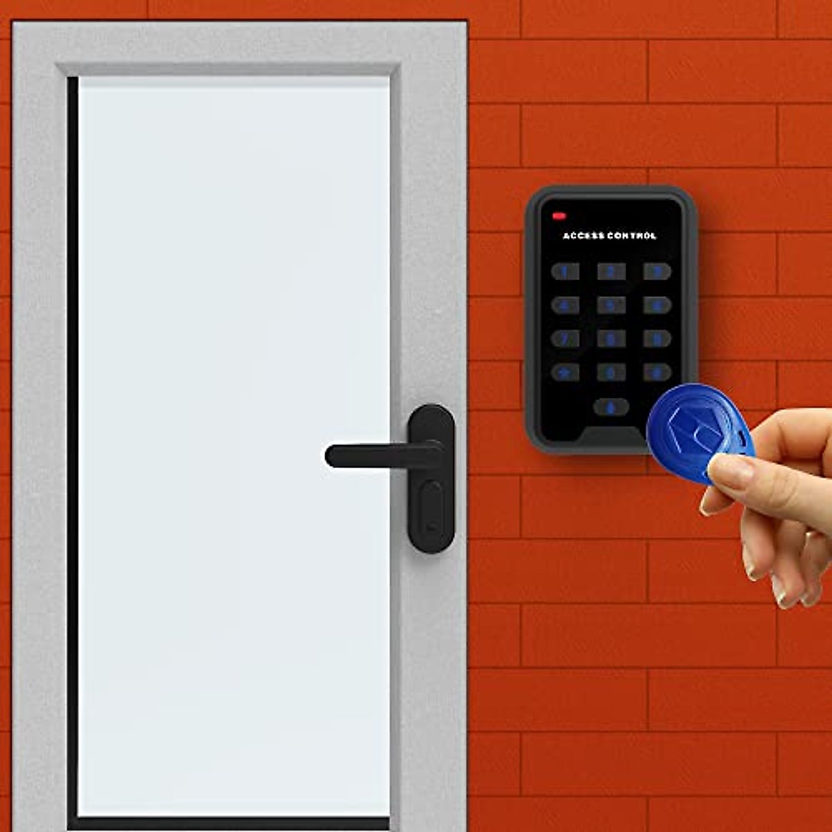 UHPPOTE 125KHz RFID Standalone Door Access Control Keypad Support 1000 Card Users + 10pcs Keyfobs