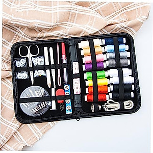 Baluue 2 Sets /68pcs Travel Sewing Kit Sewing Kit for Adults Needlework Storage Bag Adults Sewing Kits Sewing Kit for Beginners Needlework Bag Suite Spool Black Aldult Sewing Kit
