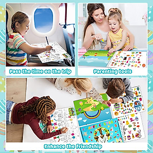 Lionoble Easter Coloring Book for Kids, Easter Gifts Easter Basket Stuffer for Toddler, Big Paint Activity Books with Sticker(15 Scenes& 750+ Stickers), Easter Crafts for Kids 1-3, 4-8 Ages