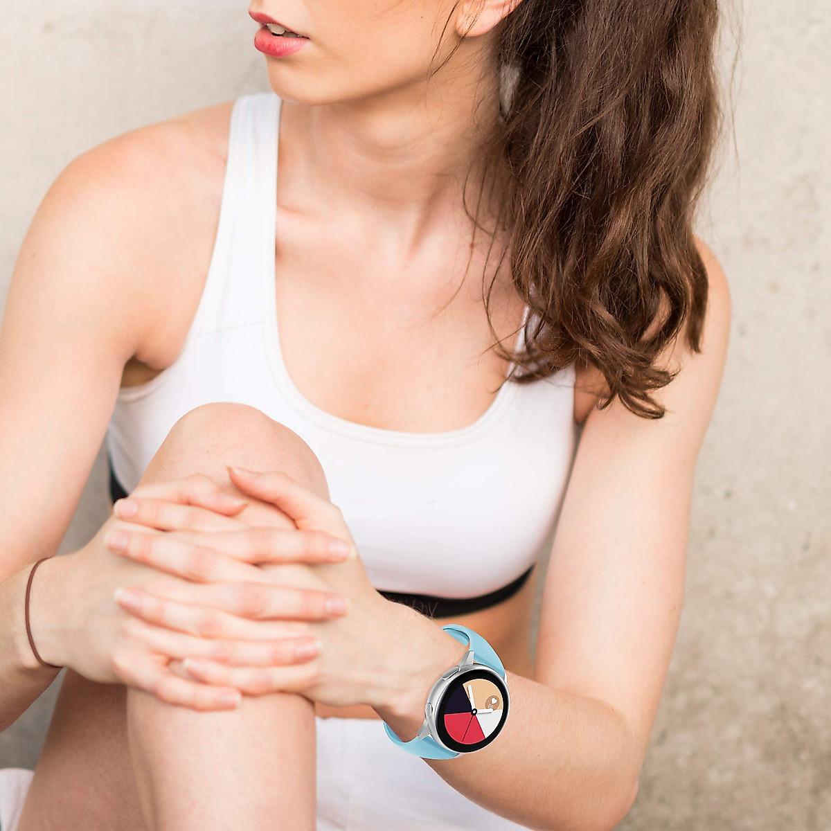 Compatible with Samsung Galaxy Watch 4 Band 44mm 40mm/Galaxy Watch 4 Classic 46mm 42mm Women Girls,Galaxy Watch Active 2 40mm 44mm,20mm Slim Smart Watch Bands for Galaxy Watch 3 41mm/Galaxy Watch 42mm