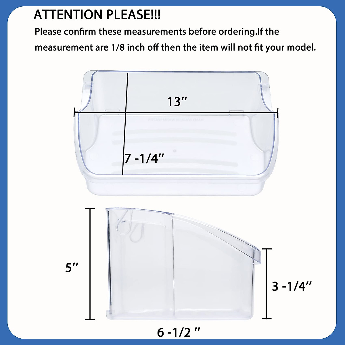240324502 Refrigerator Door Bin Shelf Replacement, Compatible with frigidaire kenmore electrolux , PS429767, AP2549806 , LFSS2312TF0 , LFSS2312TE0, LFSS2312TP0, DFHS2313MFKA ,Figure 5,6 is Fit Models