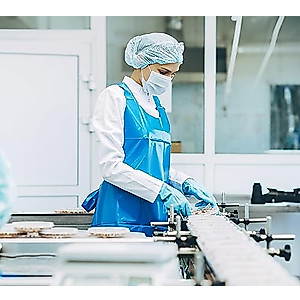 PENTAGON SAFETY EQUIPMENT 2 mils Disposable Heavy Weight Plastic/Poly Apron | 28 x 46 inches | 100/500/1000 (White, 100 Pack)