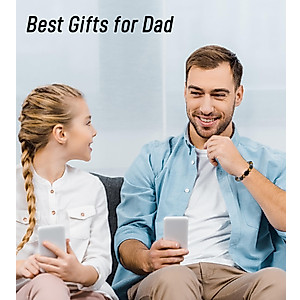 TONY & SANDY Dad Gifts, Dad Gifts for Birthday Christmas, Best Ever Dad to My Dad Bracelet Men Presents Stocking Stuffers Daddy Who Wants Nothing from Wife Son
