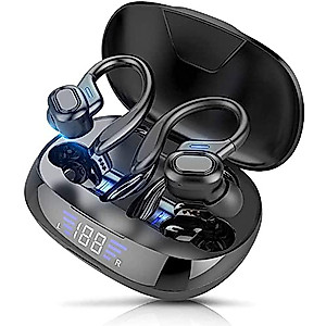 MUVLUX Conduction Headphone Bluetooth Headphones True Wireless Earbuds with Charging Case IPX6 Waterproof Hi-Fi Stereo Sound Earphones Built-in Mic in-Ear Headsets Deep Bass for Sport Running