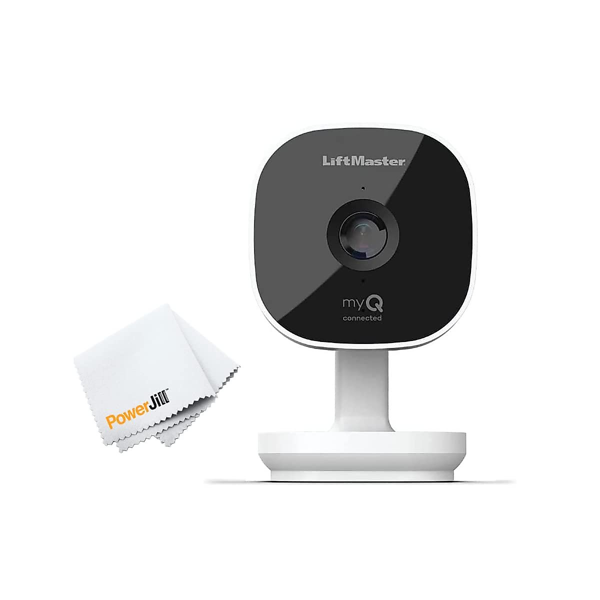 LiftMaster myQ Smart Garage HD Camera - WiFi Enabled - myQ Smartphone Controlled - Two Way Audio - Works with Key by Amazon in-Garage Delivery - Model MYQ-SGC1WLM, + Lens Cleaning Cloth