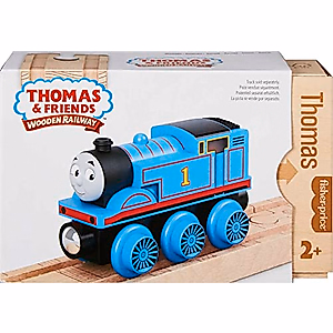 Thomas & Friends Wooden Railway Toy Train Thomas Push-Along Wood Engine For Toddlers & Preschool Kids Ages 2+ Years