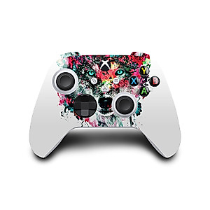 Head Case Designs Officially Licensed Riza Peker Wolf Art Mix Vinyl Sticker Gaming Skin Decal Cover Compatible With Xbox Series S Console and Controller Bundle