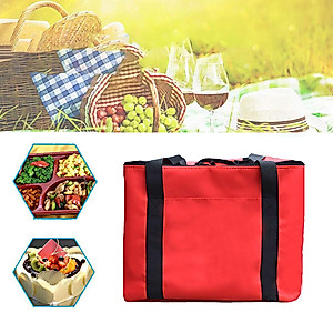 CALIDAKA Insulated Food Delivery Bag, Food Storage Waterproof Oxford Cloth Zipper Ergonomic Pizza Bag Picnic, Reusable Food Warmer Grocery Bag for for Hot/Cold Food, Pizza, Drinks (size:XL)
