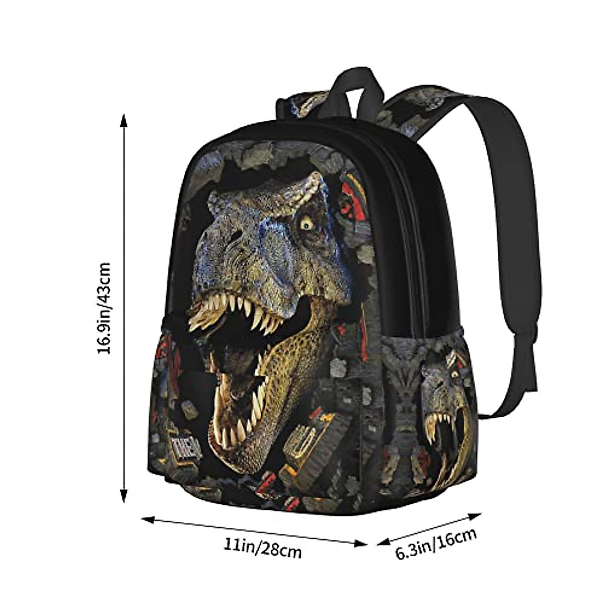 T-rex Dinosaur Backpack 3d Casual Light Weight Bookbags for girls boys Teens