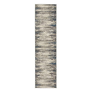 Mohawk Home Nexus Modern Contemporary Abstract Light Gray 2' x 8' Area Rug Perfect for Living Room, Dining Room, Office