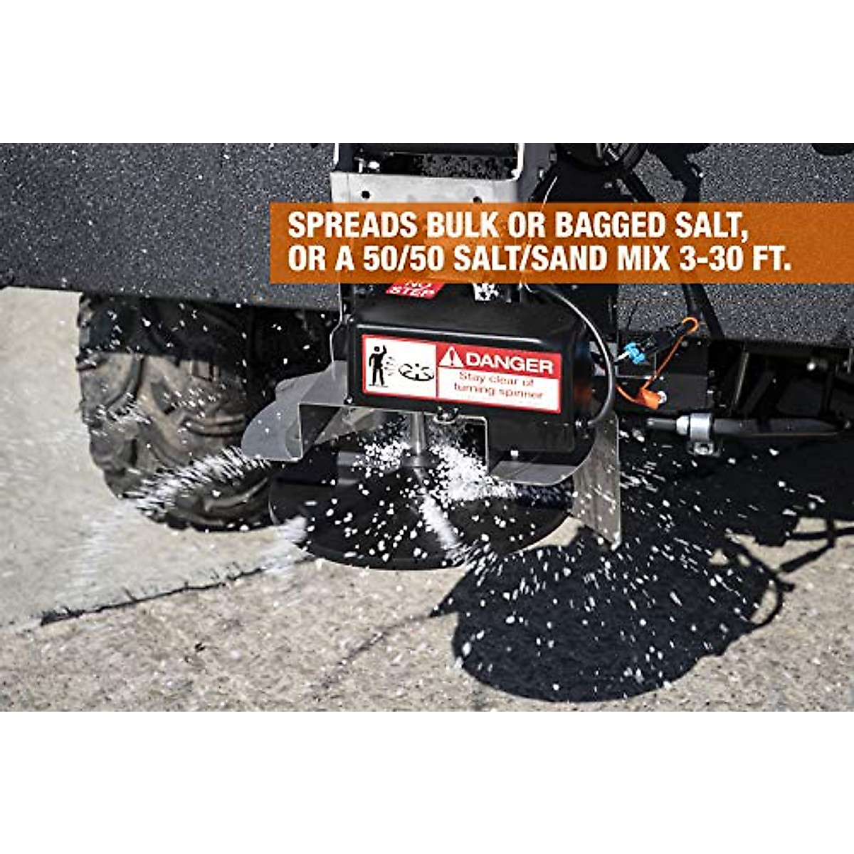 Buyers Products SHPE0750 SaltDogg 0.75 Cubic Yard Electric Poly Hopper Spreader With Standard Chute, Black