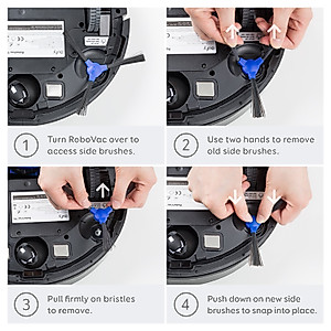 eufy Replacement Side Brush,11S,11S MAX,15C,15C MAX,25C,30,30C,30C MAX,35C,25C Max, G10 Hybrid,G30,G30 Edge,G30 Hybrid,G30 Verge,G15,G20,G20 Hybrid,G35,G35+,G30 SES series, G40 series Accessory