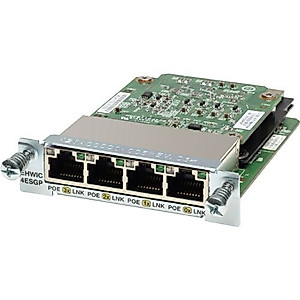 Cisco Gigabit EtherSwitch EHWIC - Switch - managed - 4 x 10/100/1000 (PoE) - plug-in module - PoE (Renewed)