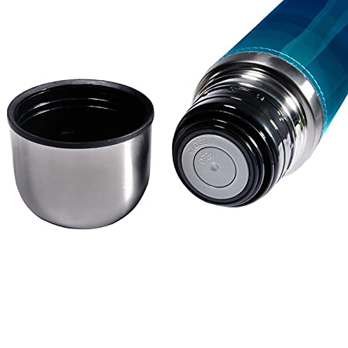 sdfsdfsd 17 oz Vacuum Insulated Stainless Steel Water Bottle Sports Coffee Travel Mug Flask Genuine Leather Wrapped BPA Free, Oceans Animals Sea Turtle and Fish