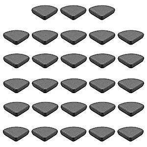 uxcell Corner Guards Edge Protector Furniture Table Corner Protectors Adhesive Soft Silicone Black 30x30x9mm, 28 Pcs