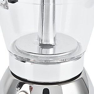 CHICIRIS Stovetop Espresso Maker, Crystal Plastic-Top Stainless Steel Moka Pot 4 Cup, Italian Mocha Coffee Maker, 200ml/6.8oz