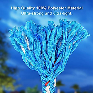 BeneLabel Tree Swing Rope, Hammock Tree Swing Hanging Strap, Heavy Duty Carabiner, for Indoor Outdoor Swing Hammock Playground Set Accessories, 4 ft, 1 Pcs, Blue