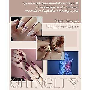 OHINGLT LUCKY Necklace Layering Clasps Separator for Stackable Necklaces Chains ,18K Gold and Silver Plated Multiple Necklace Clasps and Closures for Women Girl