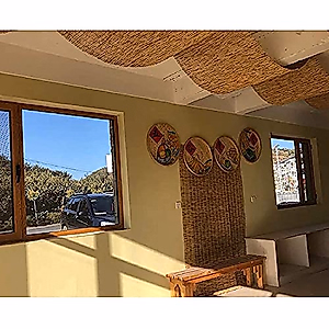 MGCD Natural Reed Fencing,Wall-Mounted Reed Curtain,1-1.5M Wooden Garden Screen Fence,Uv Protection Sunlight Filter for Home Decoration (Size : L1.2XH2.5M)