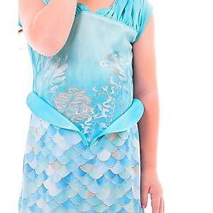 Little Adventures Mermaid Dress Up Costume for Girls (X-Large 7-9) - Machine Washable Child Pretend Play and Party Dress with No Glitter