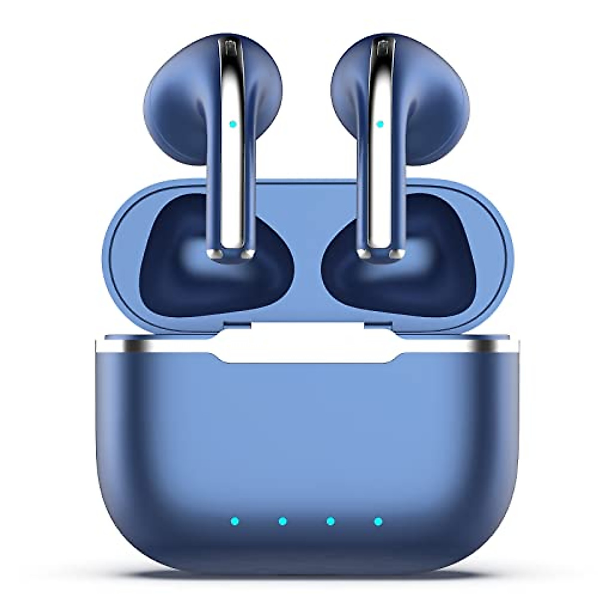 Wireless Earbuds, Bluetooth 5.3 Headphones with 4-Mics Clear Call and ENC Noise Cancelling, Bluetooth Earbuds Wireless Headphones, Ear Buds Wireless Bluetooth Earbuds for iPhone Android (Dark Blue)