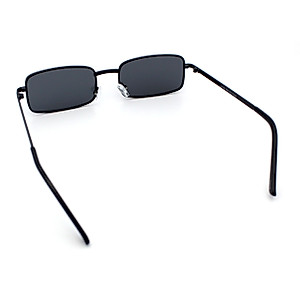 SA106 Mens Retro Vintage Narrow Rectangular Pimp Metal Sunglasses