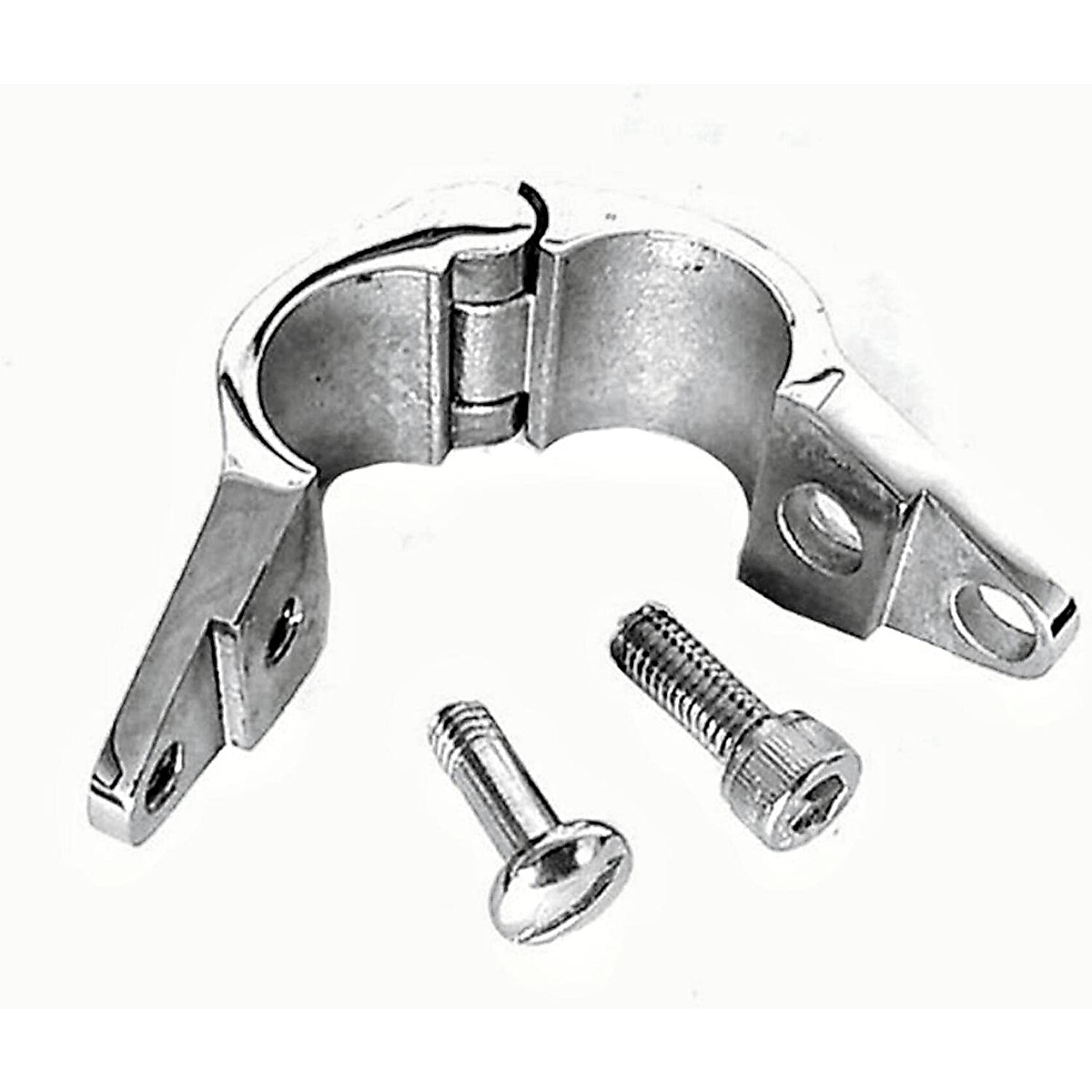 2Pcs Boat Bimini Top Hinged Jaw Slide, Stainless Steel 316 Marine Boat Canopy Tube Clamp Fitting Boat Accessories (Type: with Lock nut, 1 1/4inch)