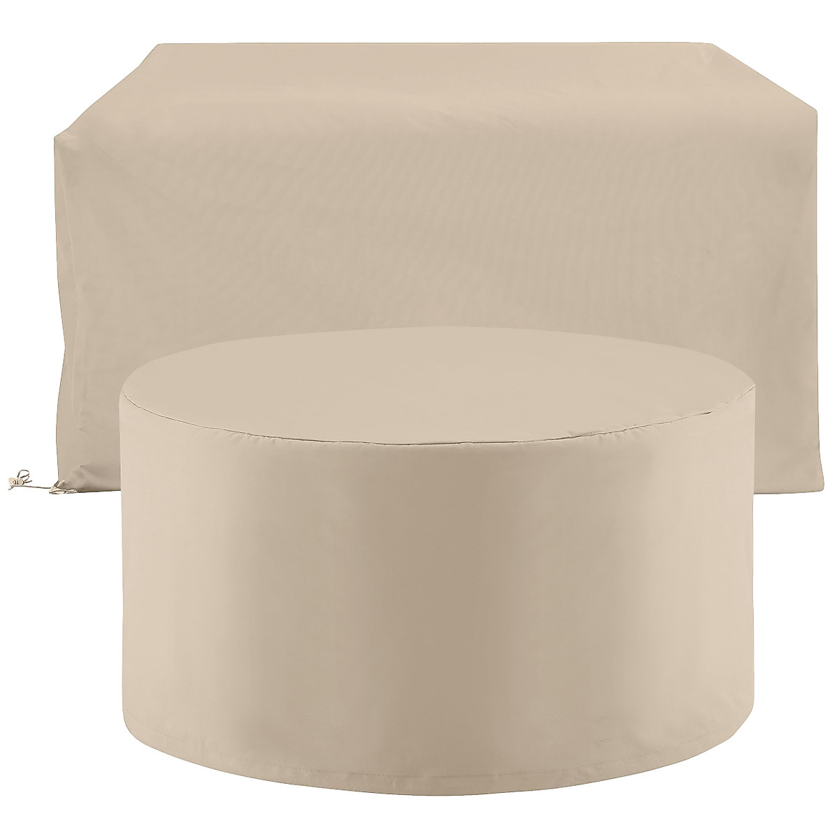 Crosley Furniture Patio Furniture Covers, Waterproof 2-Piece Cover Set for Round Outdoor Table and Loveseat, Tan
