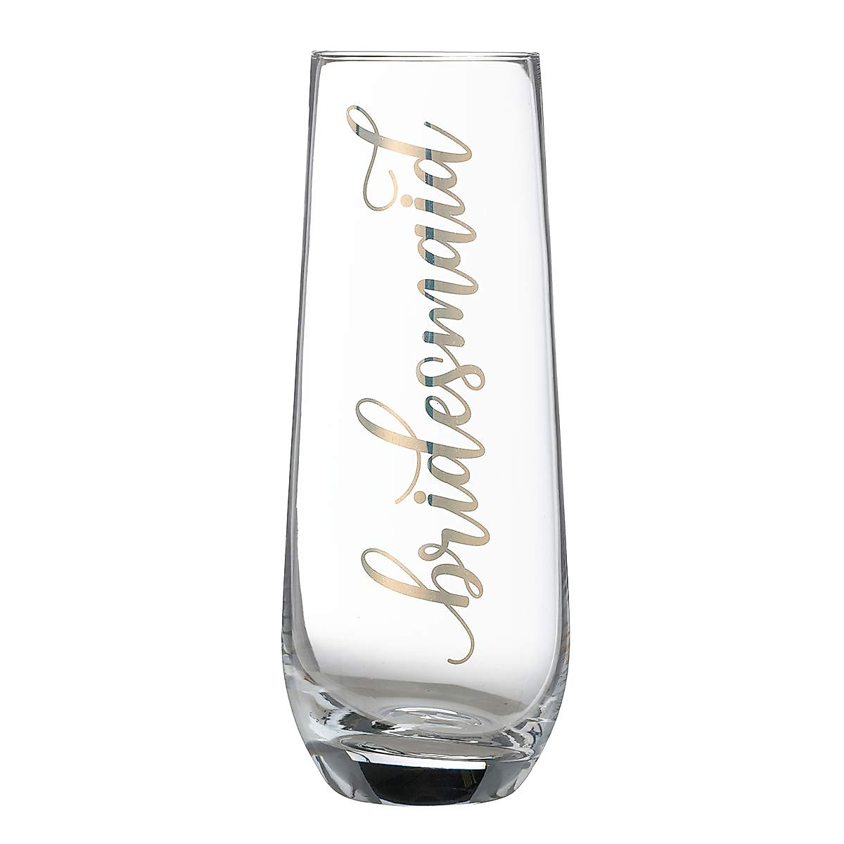 Lillian Rose Gold Bridesmaid Stemless Champagne Glass, 1 Count (Pack of 1), Clear