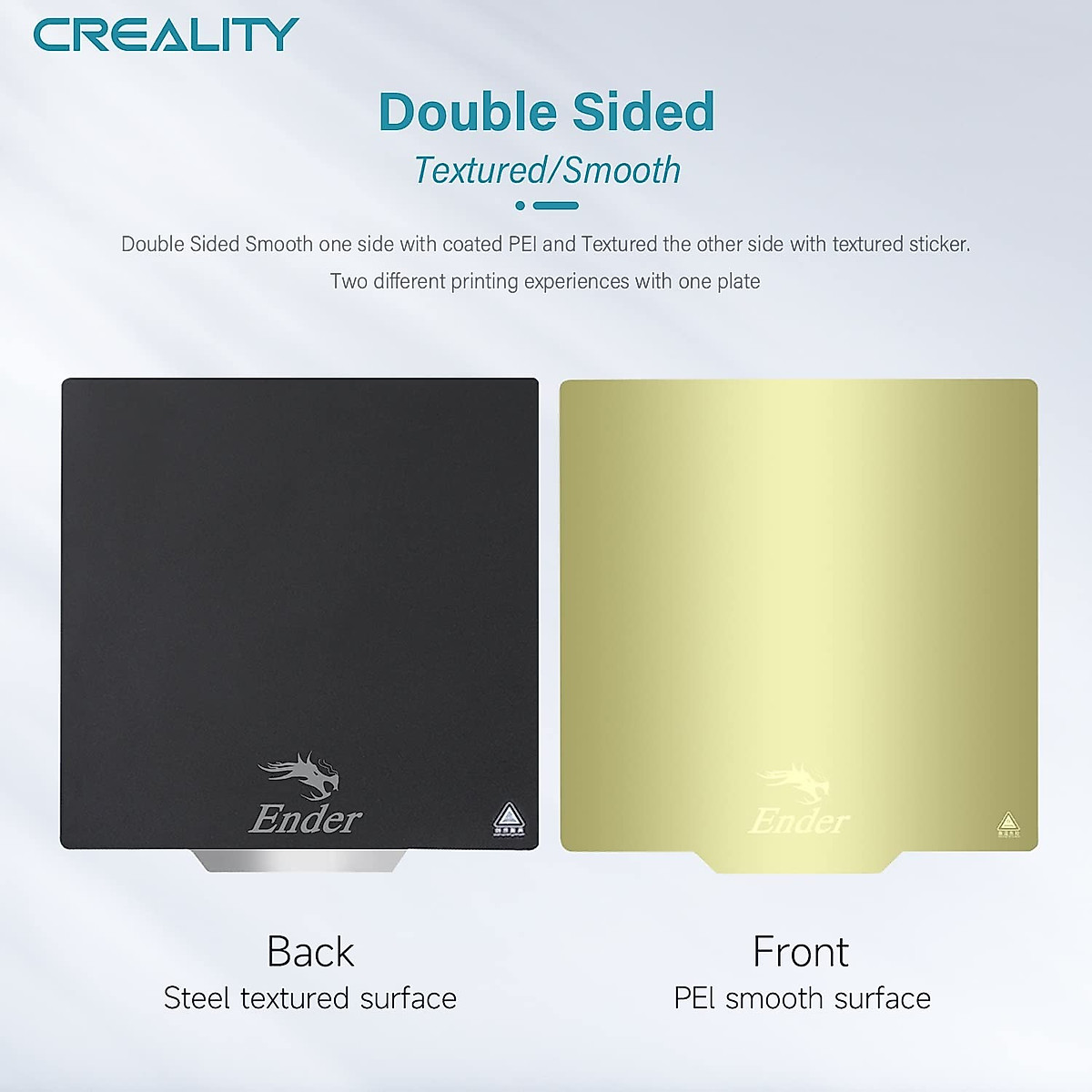 Creality Official Ender 3 Build Plate, 235x235mm Double-Sided Magnetic Bed Plate Smooth+Textured Surface Flexible Removable Printing Platform for Ender 3/3 V2/3 Pro/3 S1/3 S1 Pro/5/5S/5 Pro