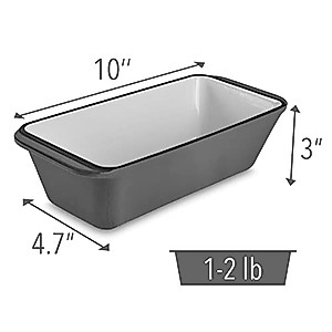 WEES-CK Enameled Cast Iron Loaf Pan, Meatloaf Pan, Casserole, and Bread Baking Mold - suitable for all heat sources and dishwasher safe for optimal baking and cooking experience (Turquoise)