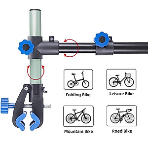 Clothink Bike Repair Stand Wall Mount Height Adjustable, Bicycle Maintenance Workstand Repair Rack for Mountain Road Bikes