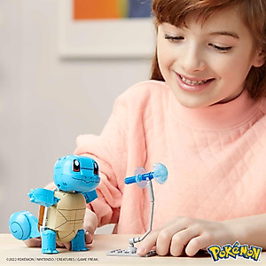 Mega Pokémon Building Toys Set Build & Show Squirtle with 199 Pieces, Articulated and Poseable, 4 Inches Tall, for Kids