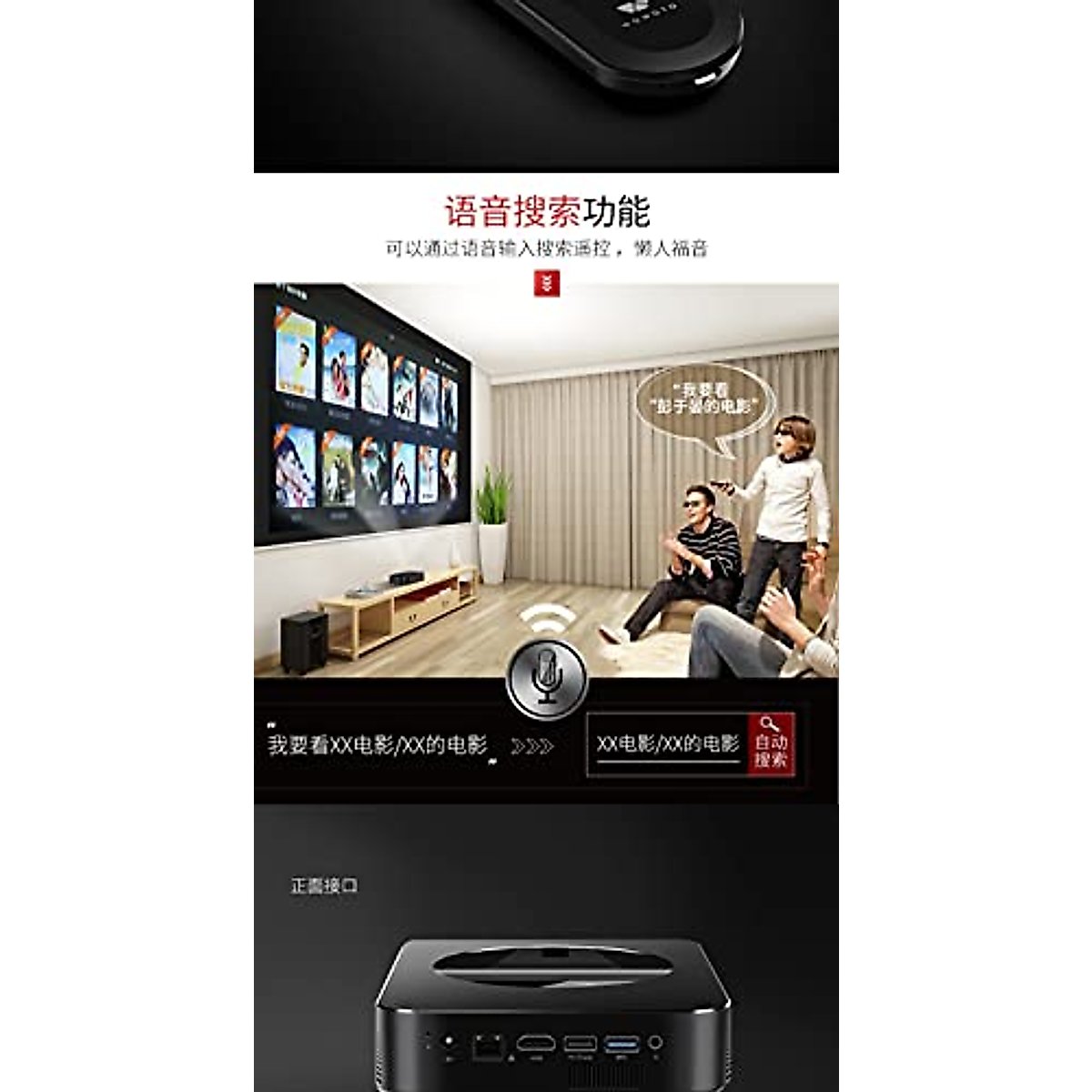 Viinice Ultra Short Throw Projector Wireless WiFi 4K Smart Projector 2600 Lumens 4K Laser Projector with WiFi and Bluetooth